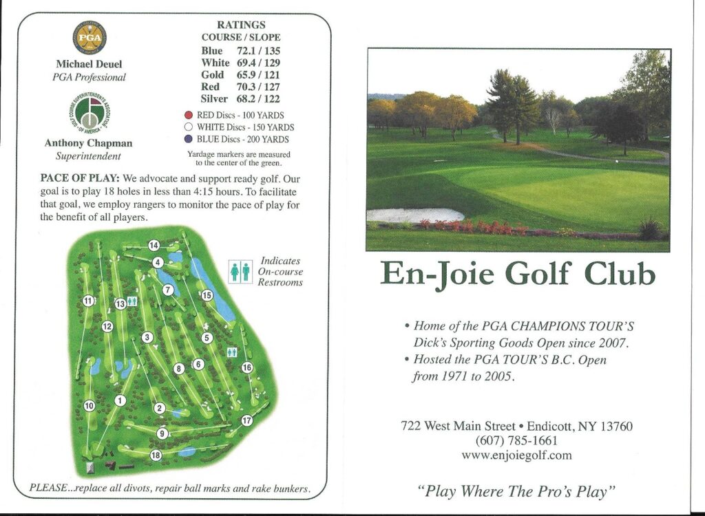 Scorecard – En-Joie Golf Club